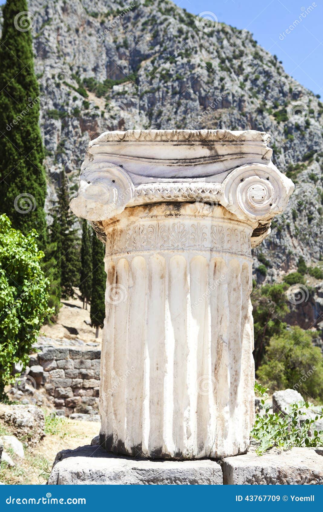 Delphi Ruins, Greece stock image. Image of column, indigenous - 43767709