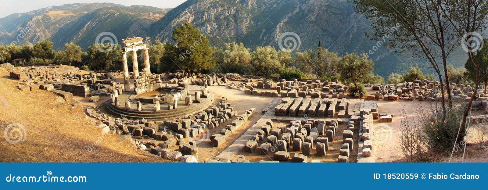 Delphi sanctuary stock image. Image of mountain, delphi - 18520559