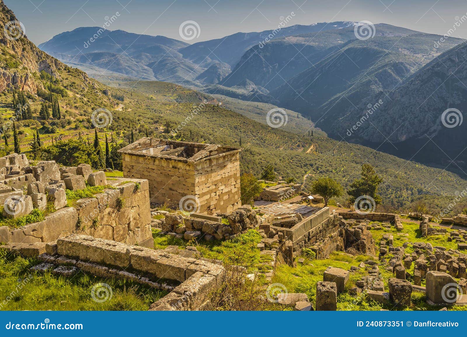 Delphi Sanctuary, Phocis, Greece Stock Image - Image of archeology ...