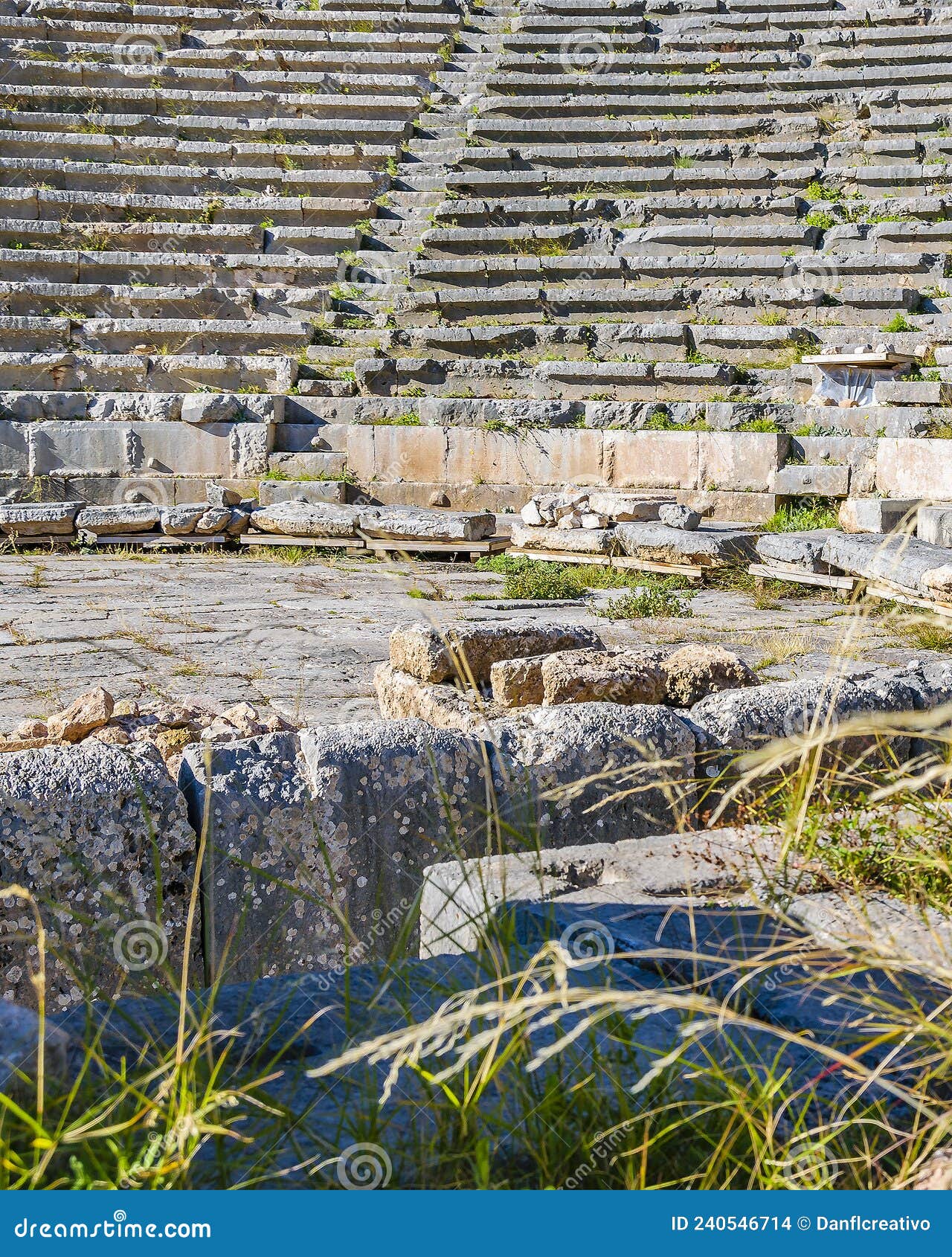 Delphi Sanctuary, Phocis, Greece Stock Photo - Image of semicircular ...