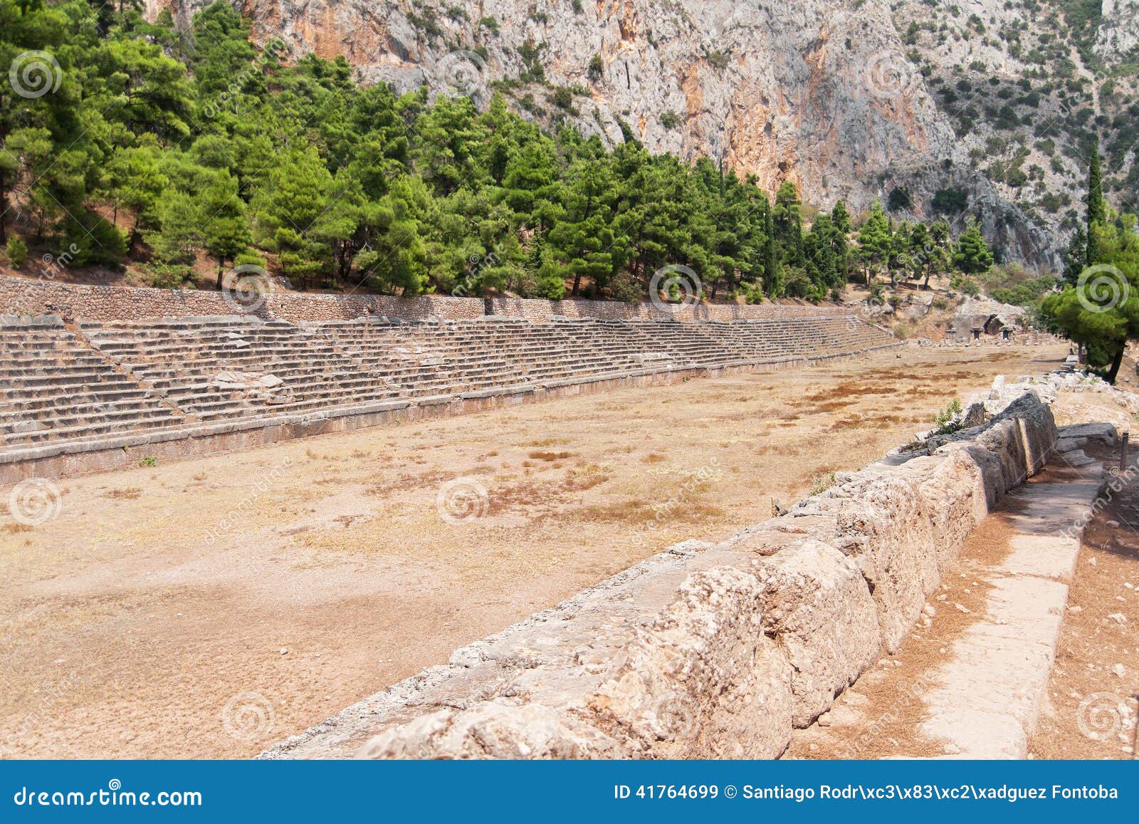 Delphi Stadium stock image. Image of greek, ancient, ruined - 41764699