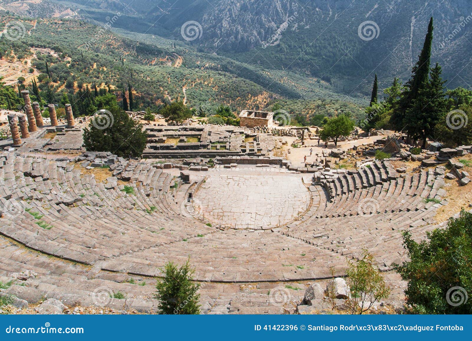 Delphi, Phocis / Greece. The `Treasure` Of The Athenians Was One Of The ...