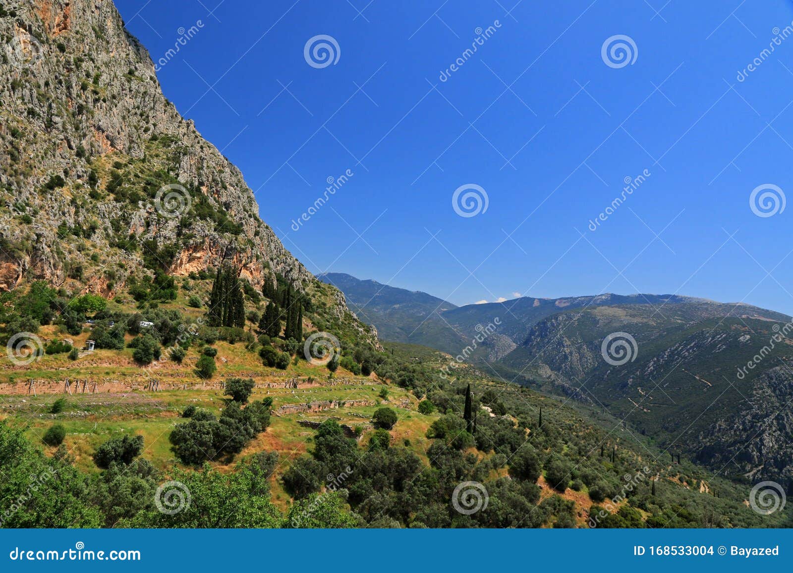 Delphi, Valley of Phocis stock photo. Image of hills - 168533004
