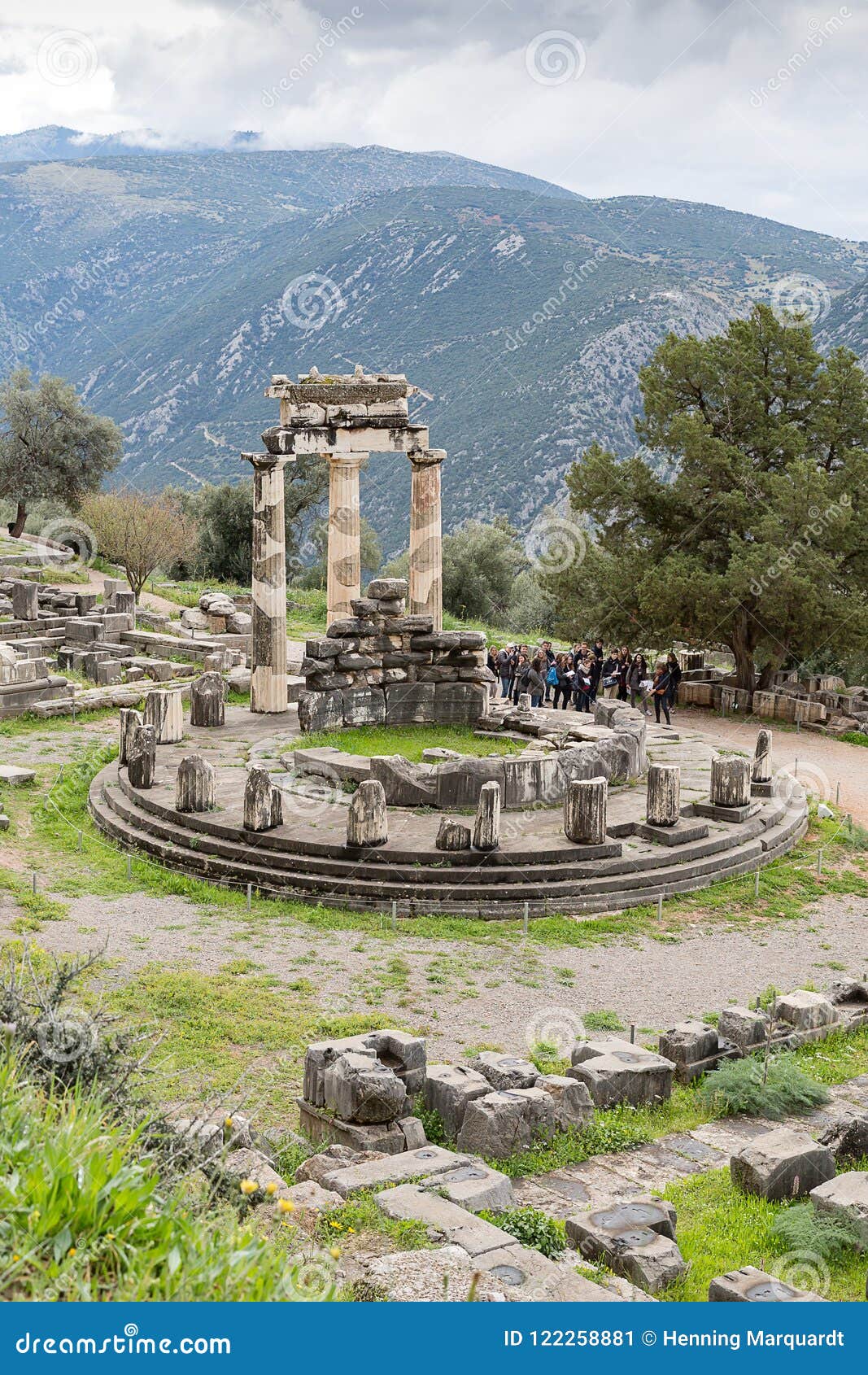 The Delphic Tholos, Seen from Above, Delphi, Greece, Europe Editorial ... The Delphic Tholos, Seen from Above, Delphi, Greece, Europe Editorial ...
