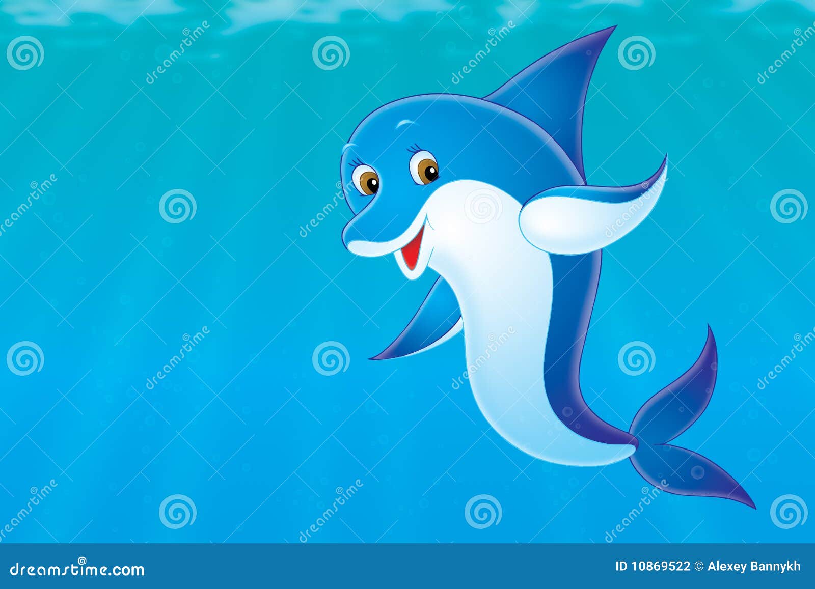 Delphin stock abbildung. Illustration von comics, freundlich - 10869522