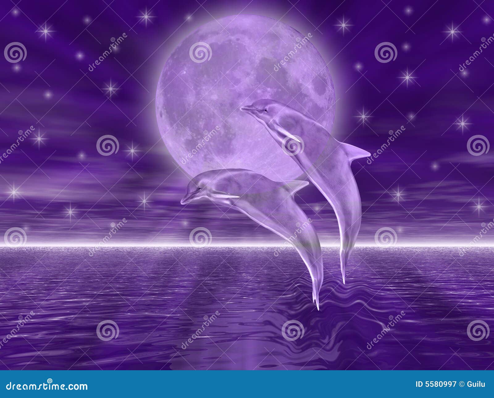 Delphine stock abbildung. Illustration von graphik, schwimmen - 5580997