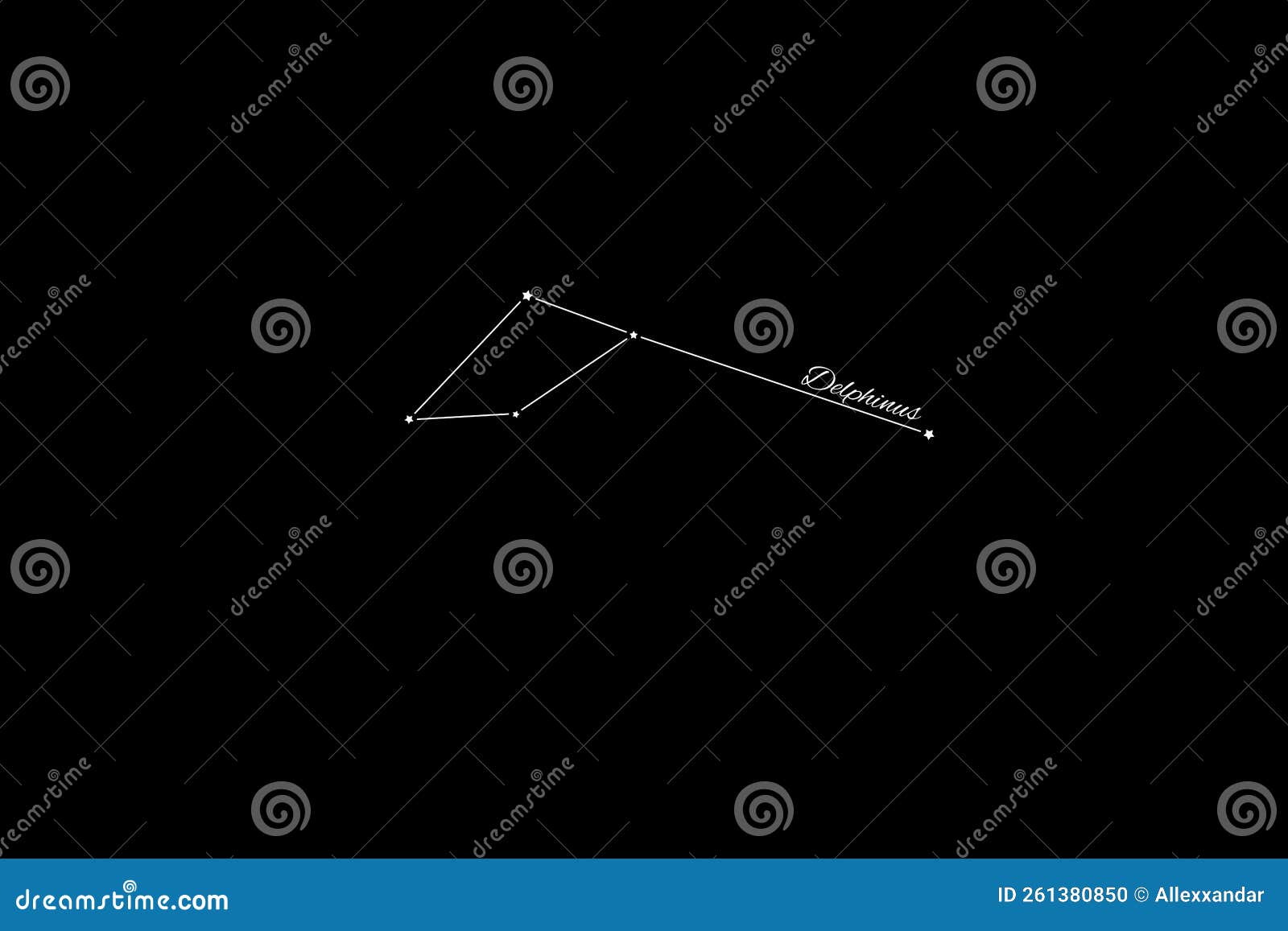 Delphinus Constellation, Cluster of Stars, Dolphin Constellation Stock ...