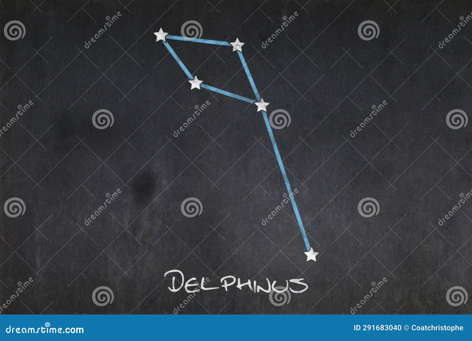 Delphinus Star Constellation, Dolphin Constellation Stock Image ...