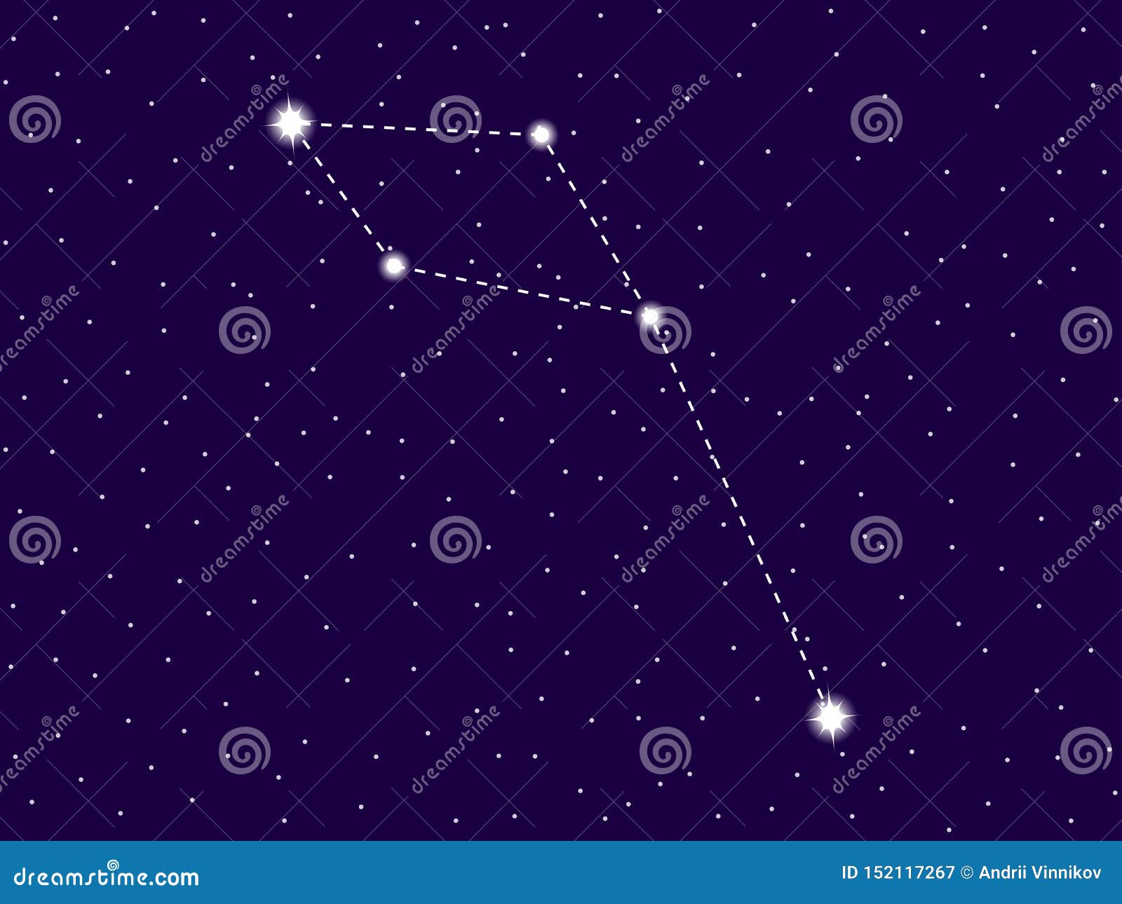 Delphinus Constellation. Starry Night Sky. Cluster of Stars and ...