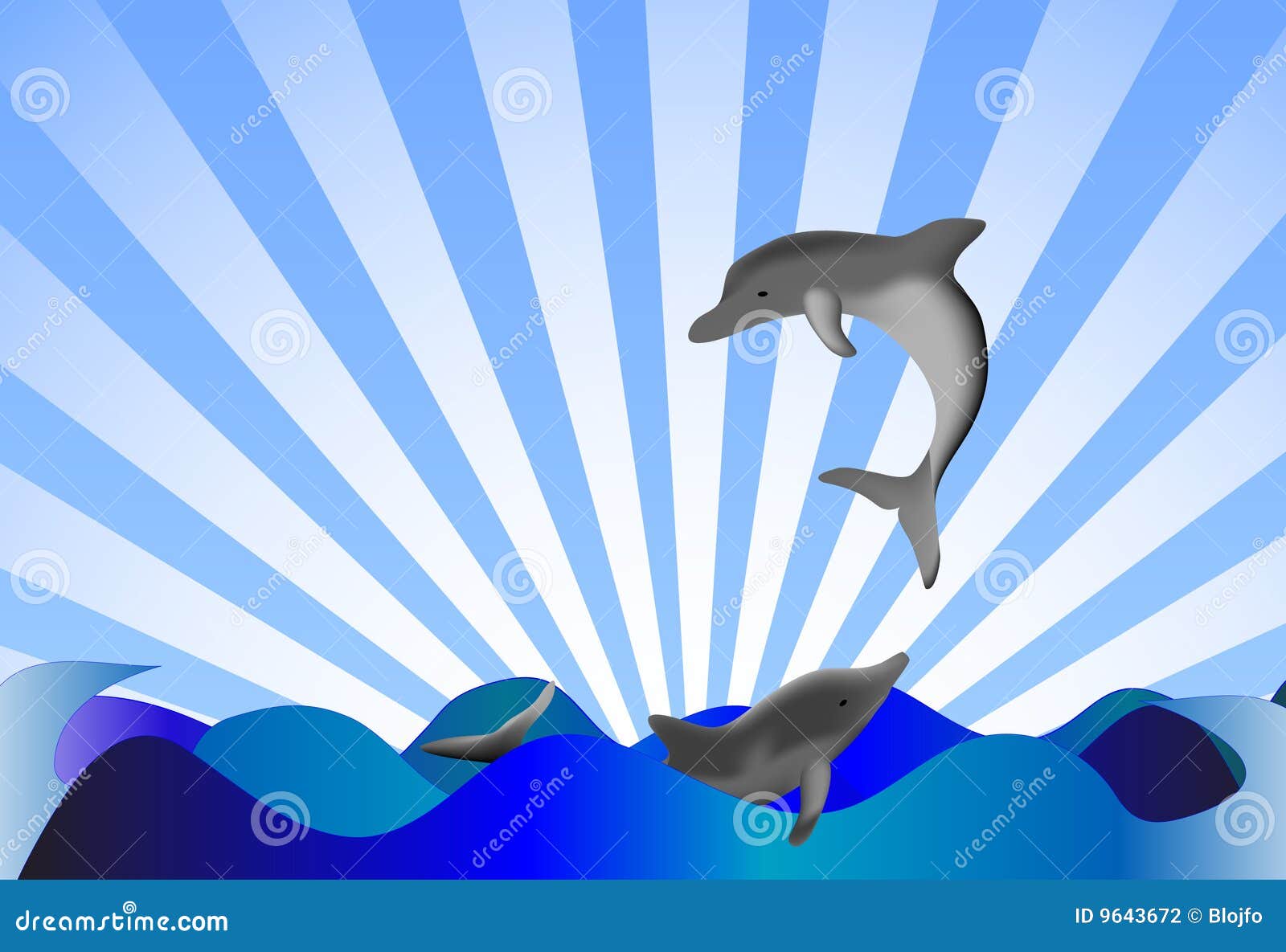 Delphinus Delphis Vector Illustration | CartoonDealer.com #9643672