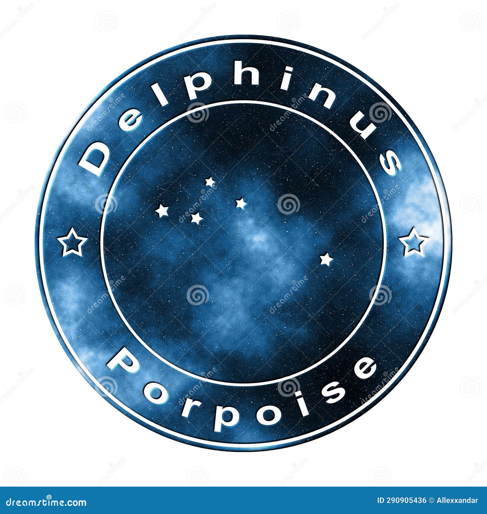 Delphinus Star Constellation, Dolphin Constellation Stock Illustration ...