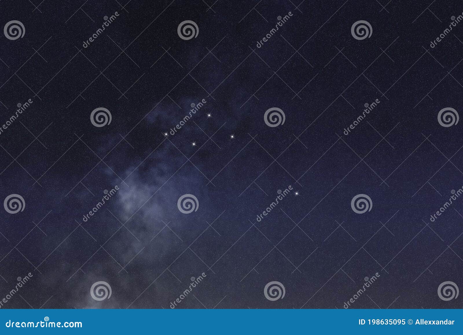 Delphinus Star Constellation, Night Sky, Cluster of Stars, Deep Space,Â ...