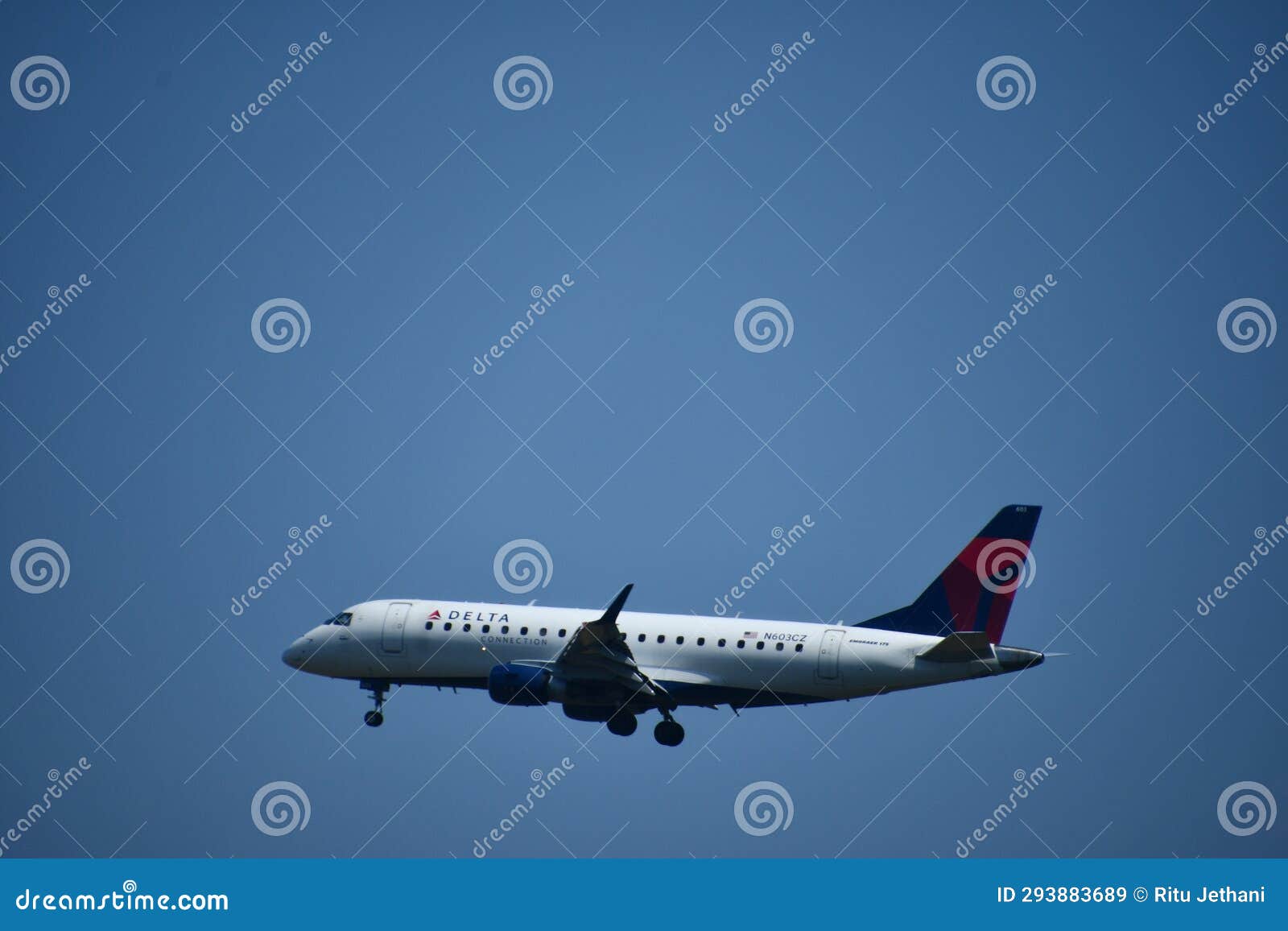 Delta Airlines Plane in the Sky Editorial Stock Image - Image of airbus ...