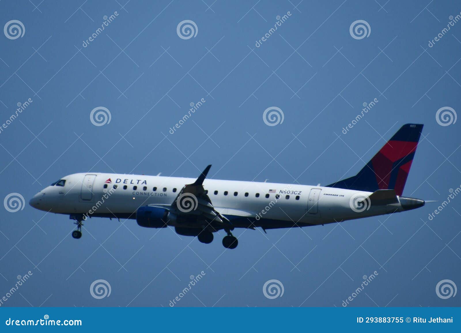 Delta Airlines Plane in the Sky Editorial Image - Image of national ...