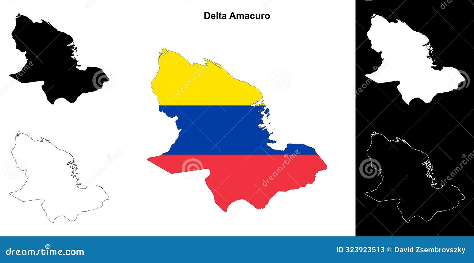 Delta Outline Map Cartoon Vector | CartoonDealer.com #323856435