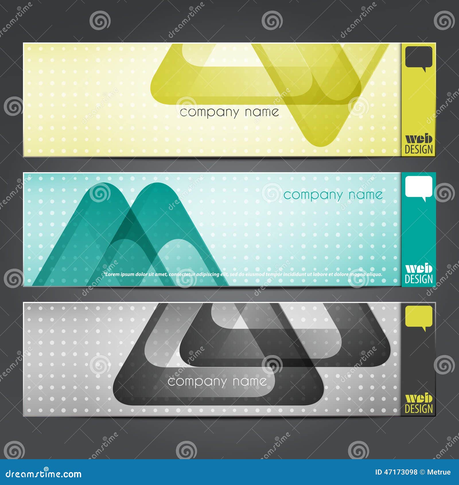 Delta banners stock vector. Illustration of abstract - 47173098