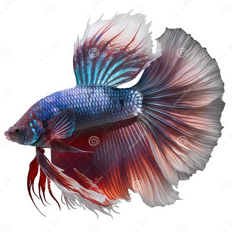 Delta Betta Fish. Popular Fish. Isolated on White Background. Stock ...