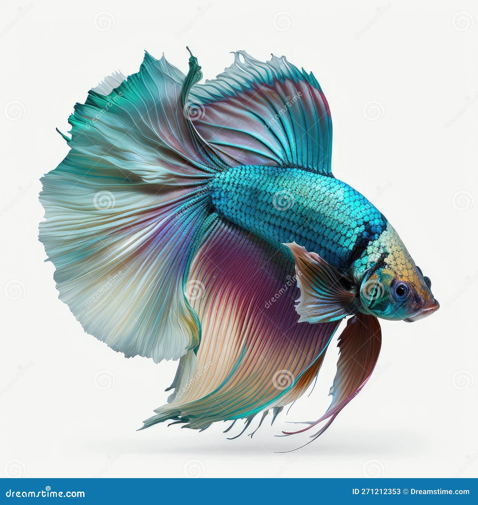 Delta Betta Fish. Popular Fish. Isolated on White Background. Stock ...