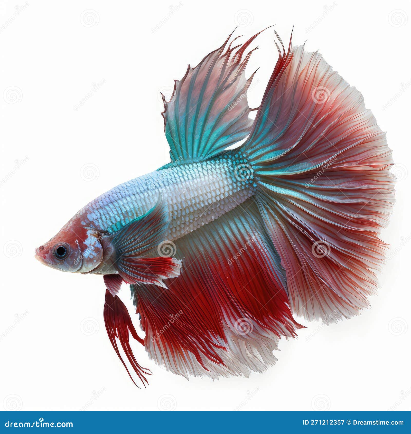 Delta Betta Fish. Popular Fish. Isolated on White Background. Stock ...