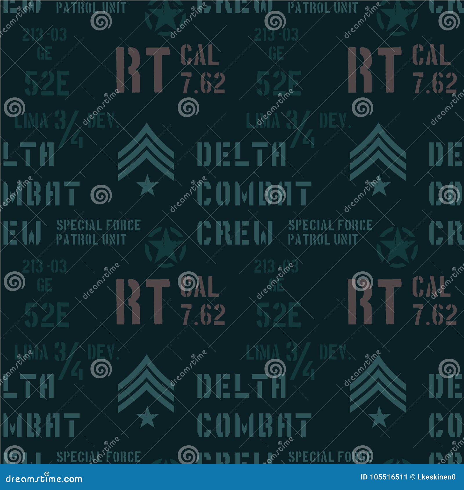 Delta Combat Crew Military Pattern Stock Vector - Illustration of ...