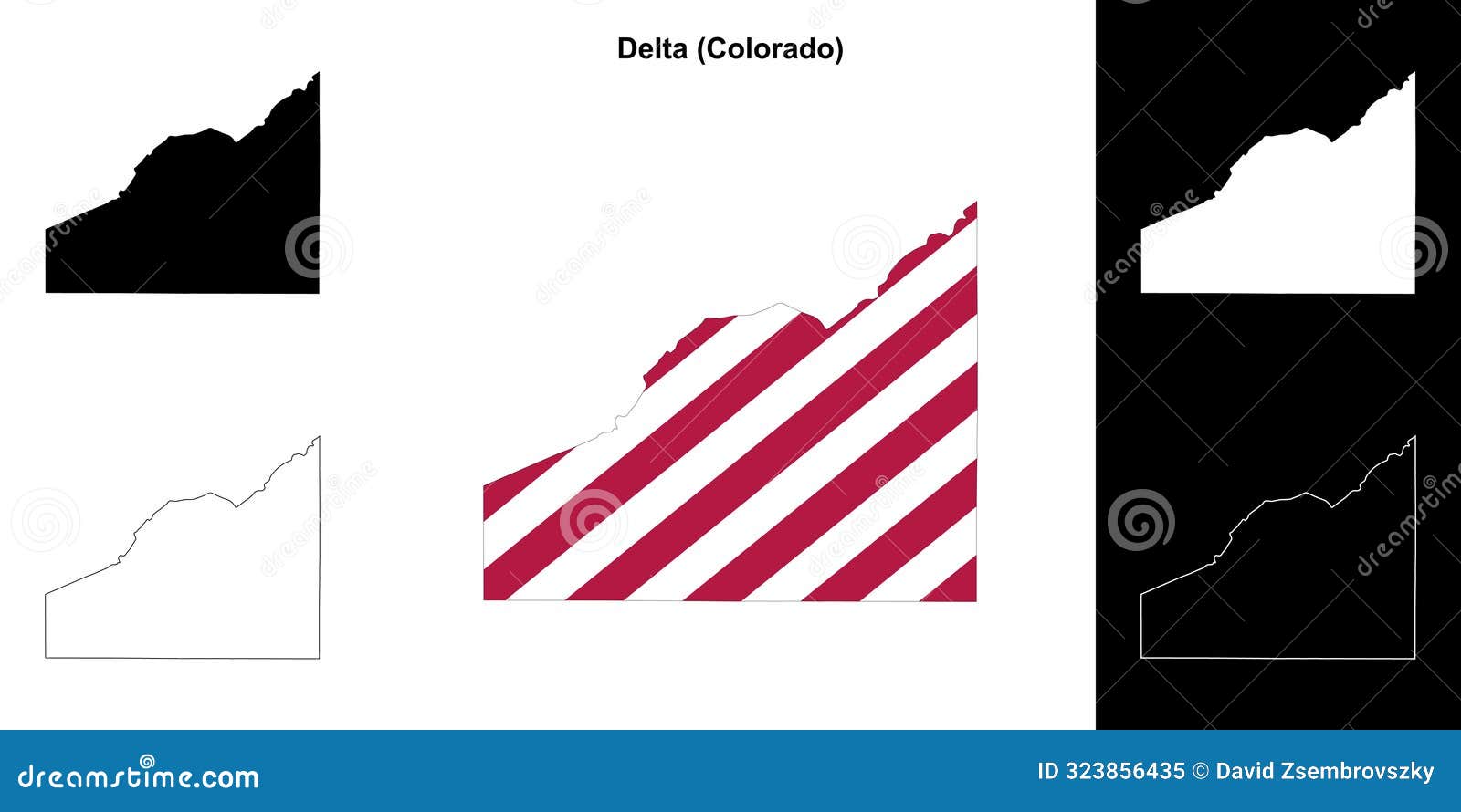 Delta Outline Map Cartoon Vector | CartoonDealer.com #323856435