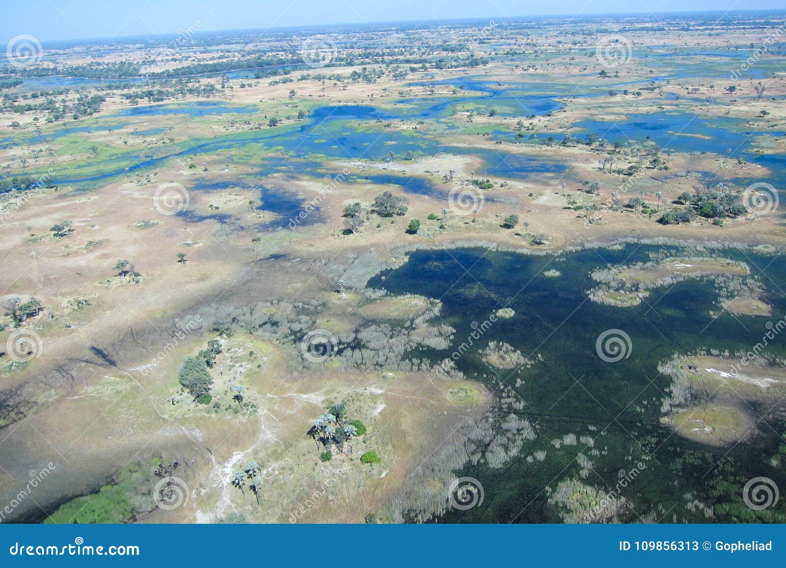 Delta De Okavango Desde Arriba Imagen de archivo - Imagen de delta ...