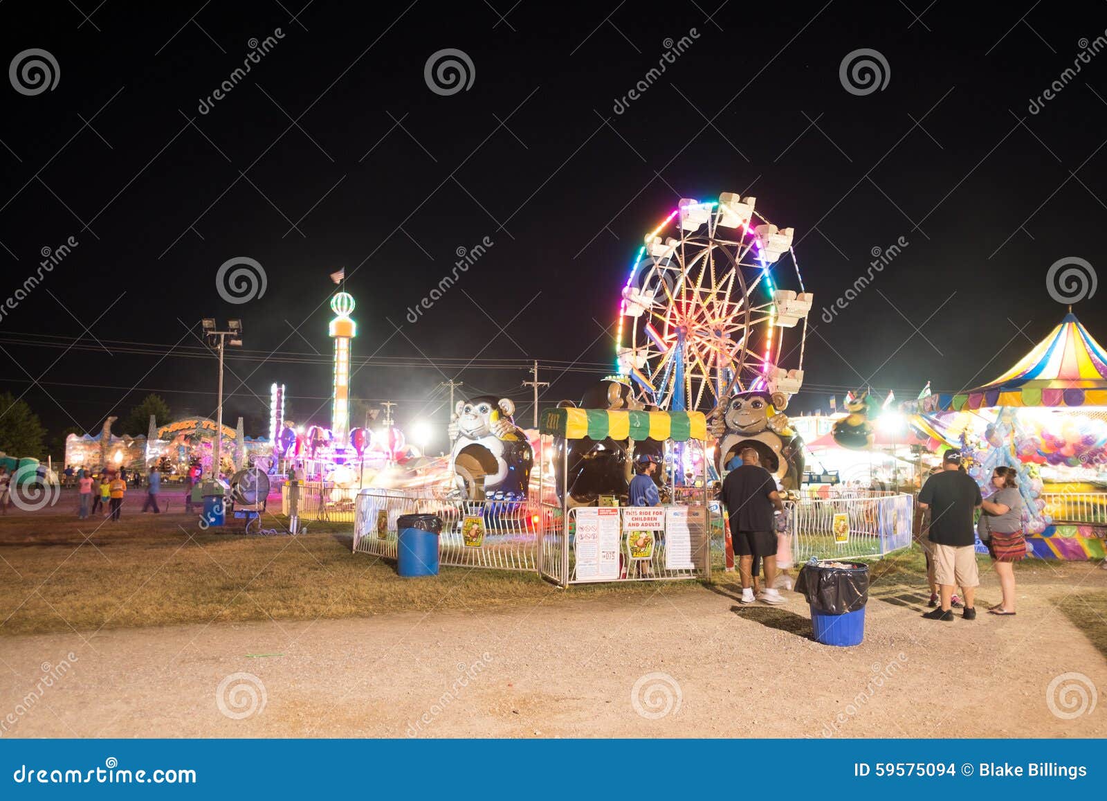 Delta Fair, Memphis, TN with Ferris Wheel Editorial Stock Image - Image ...