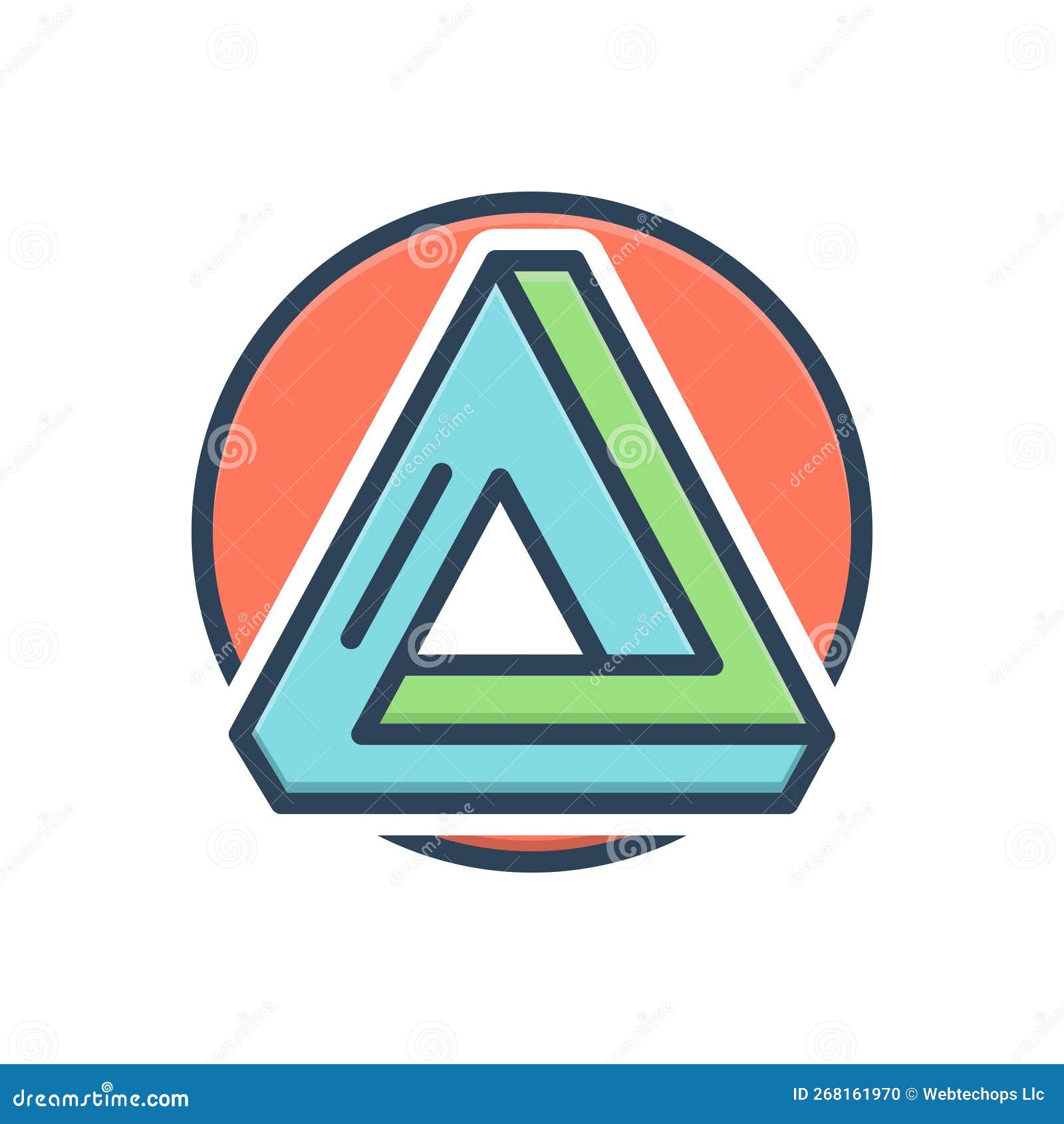 Color Illustration Icon for Delta, Business Label and Company Stock ...