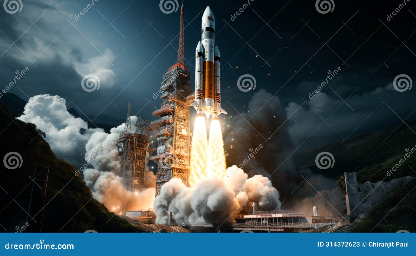 Delta III Launch Vehicle of McDonnell Douglas Stock Image - Image of ...