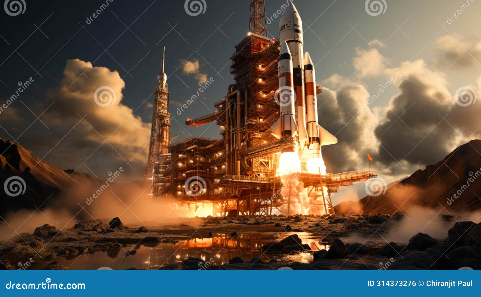 Delta III Launch Vehicle of McDonnell Douglas Stock Photo - Image of ...