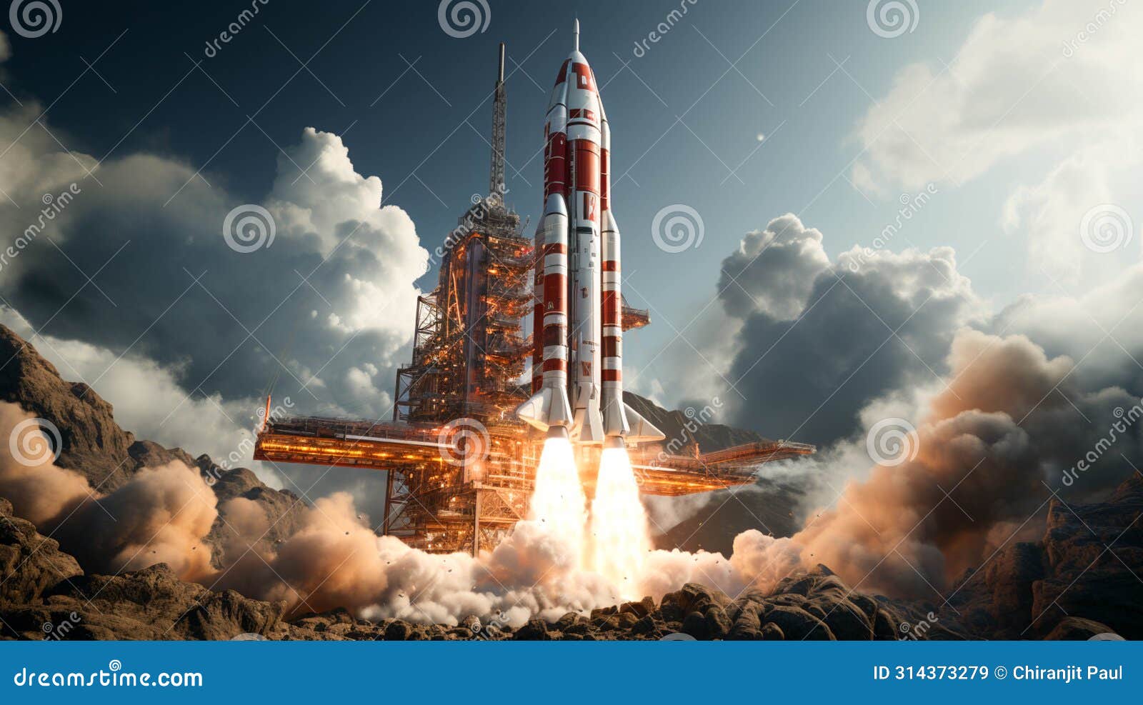 Delta III Launch Vehicle of McDonnell Douglas Stock Image - Image of ...