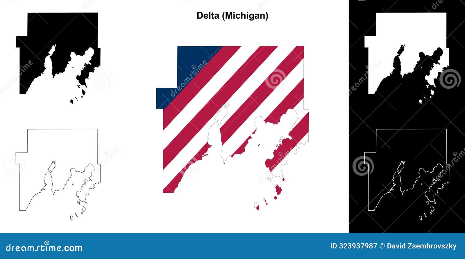 Delta outline map stock illustration. Illustration of delta - 323937987