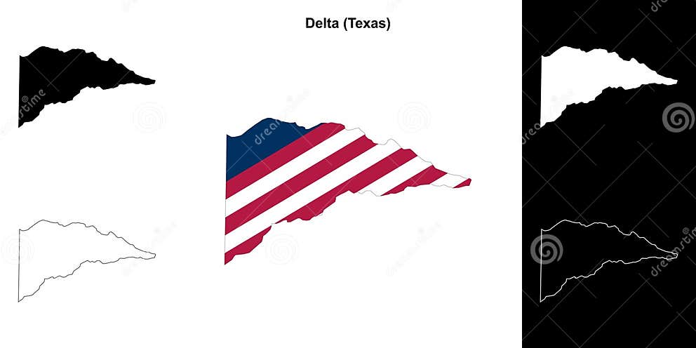 Delta outline map stock illustration. Illustration of template - 324146372