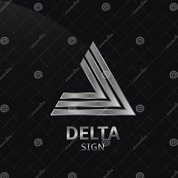 Delta sign stock vector. Illustration of diamond, alphabet - 58880766