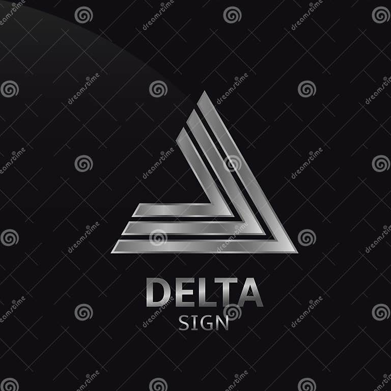 Delta sign stock vector. Illustration of diamond, alphabet - 58880766