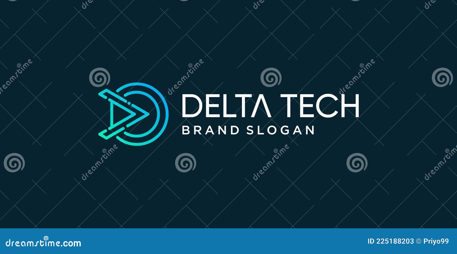 Delta Tech Logo Template for Company Brand Premium Vector Stock Vector - Illustration of logo ...