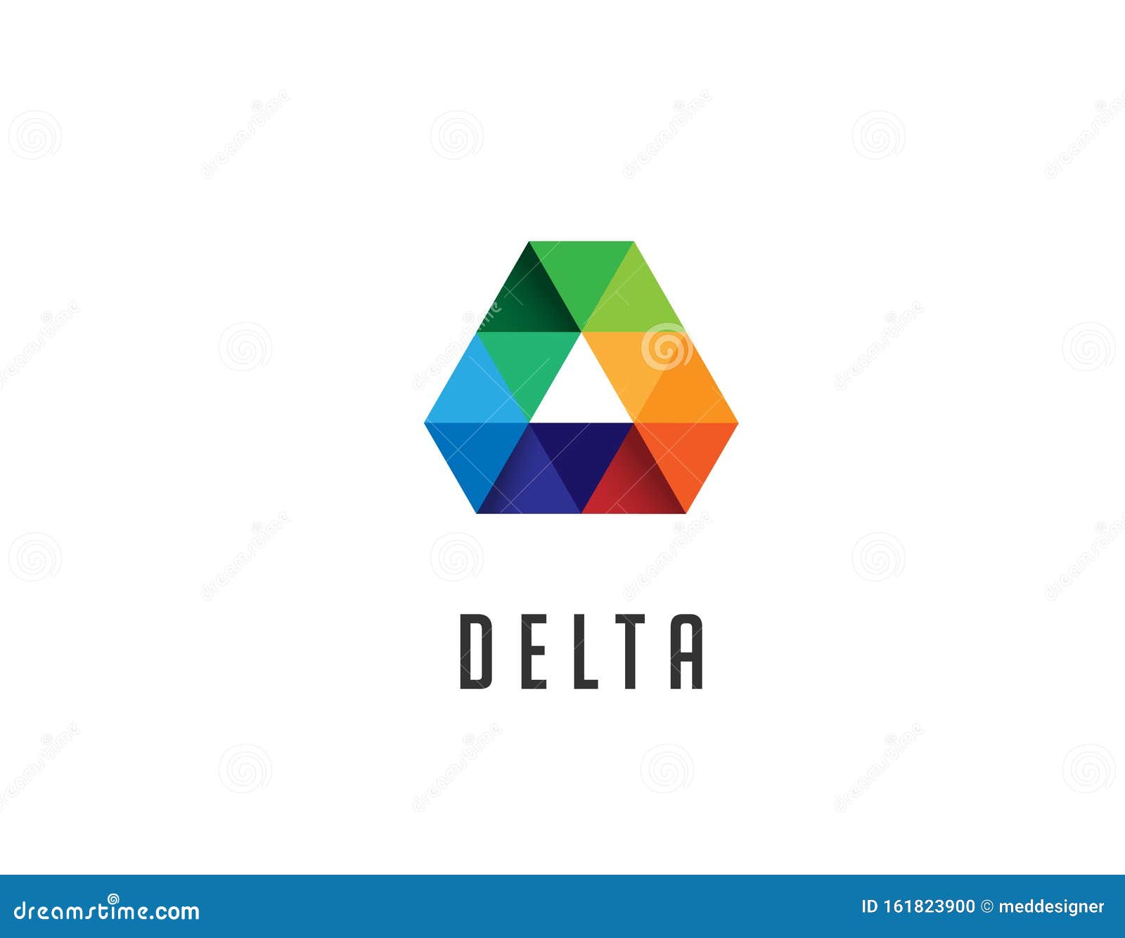 Delta Triangle Logo Sign, 3d Vector Illustration Stock Illustration ...