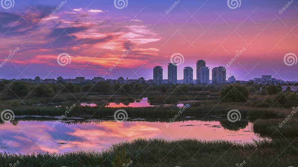 Delta Vacaresti from Bucharest,panorama View Stock Image - Image of ...