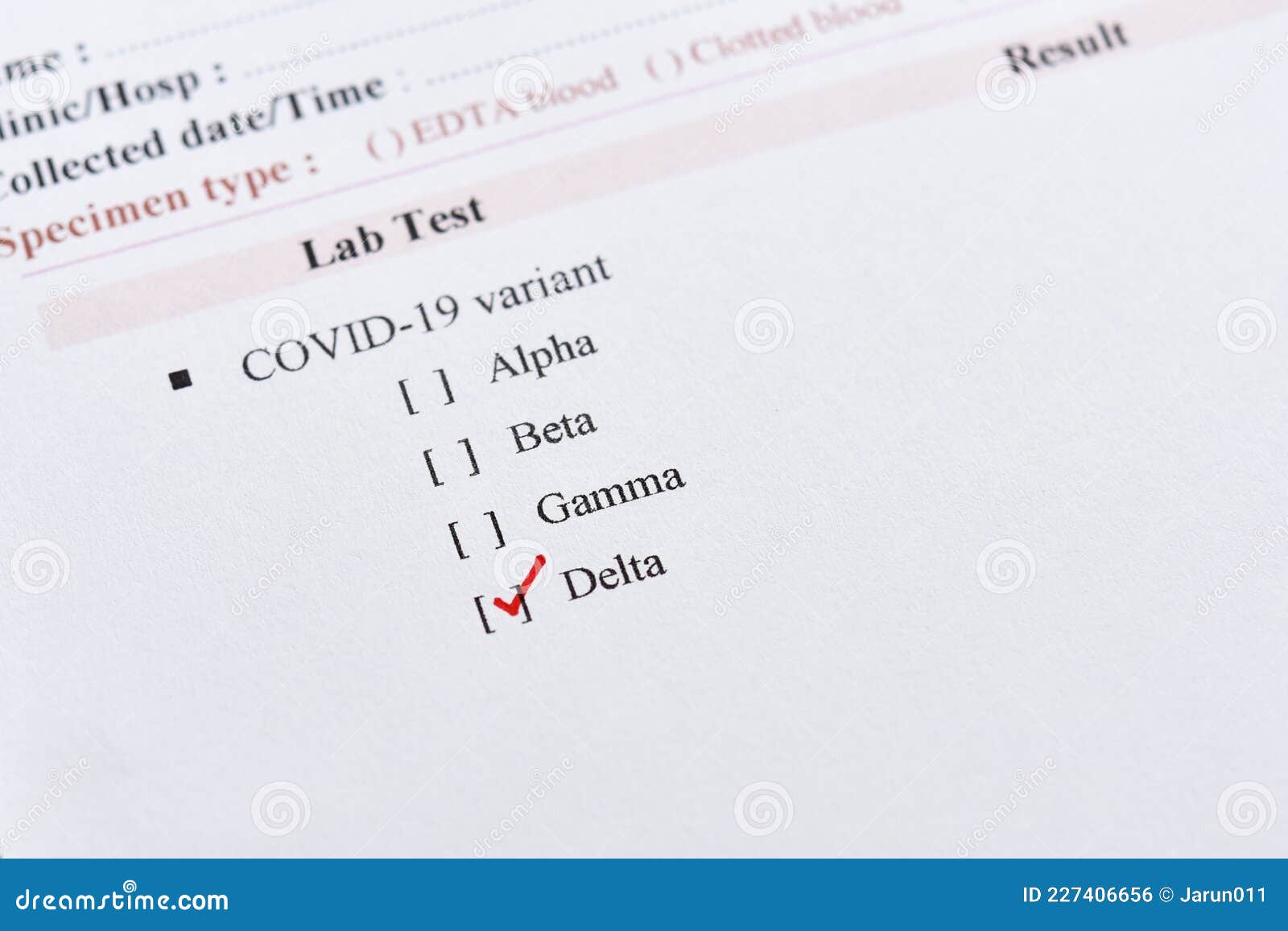 Delta Variant COVID-19 Positive Result Stock Photo - Image of hybrid ...