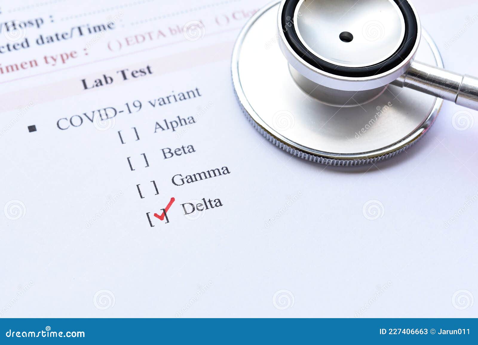 Delta Variant COVID-19 Positive Result Stock Image - Image of ...