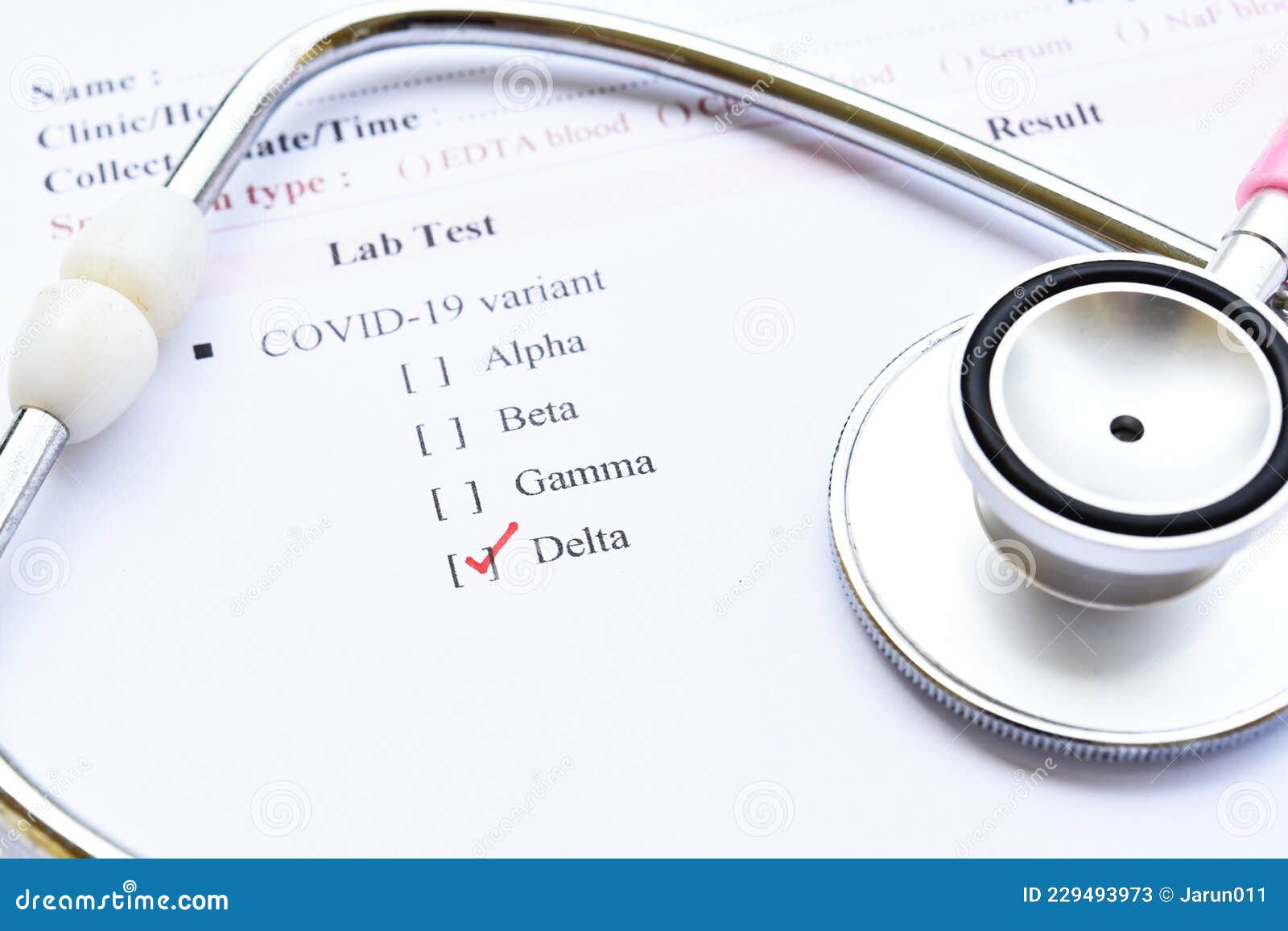 Delta Variant COVID-19 Positive Result Stock Image - Image of beta ...