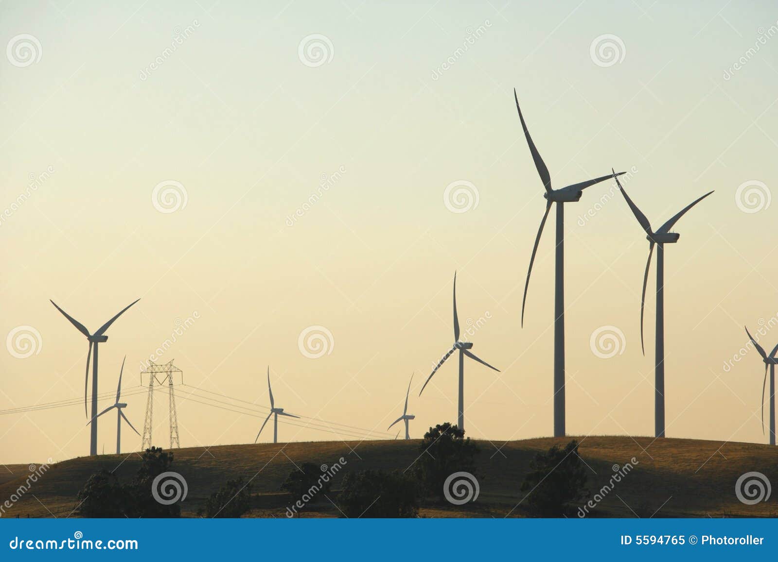 Delta Wind Farm stock image. Image of development, blue - 5594765