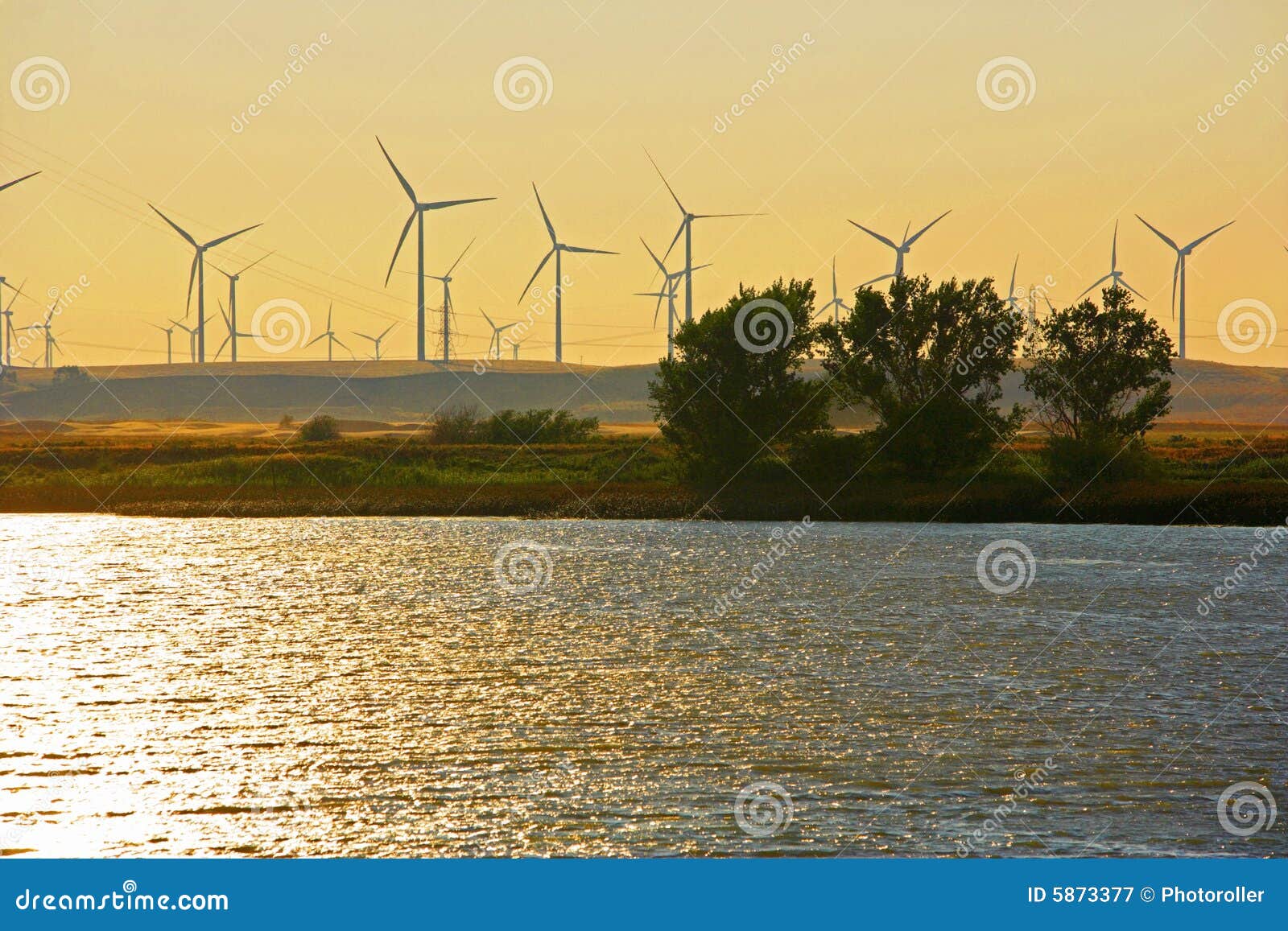 Delta Wind Farm stock image. Image of climate, blue, environmental ...