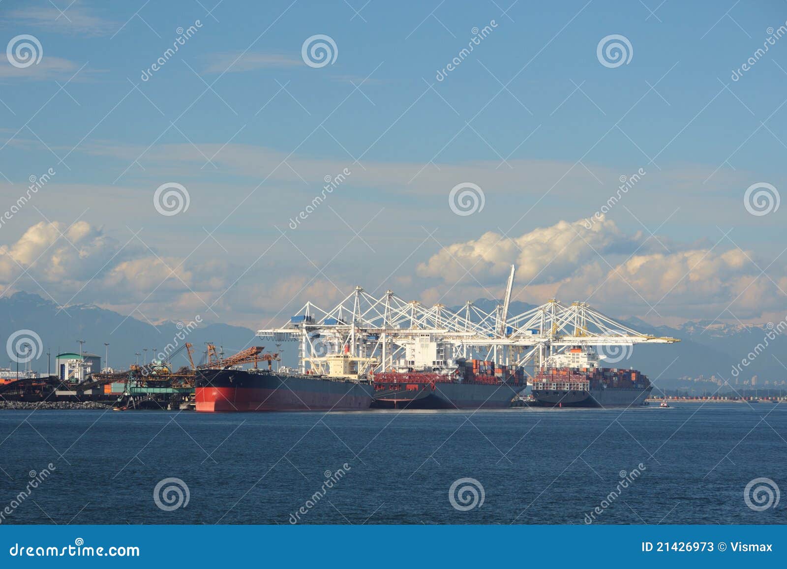 Deltaport and Coal Terminal, Delta, British Columb Stock Image - Image ...