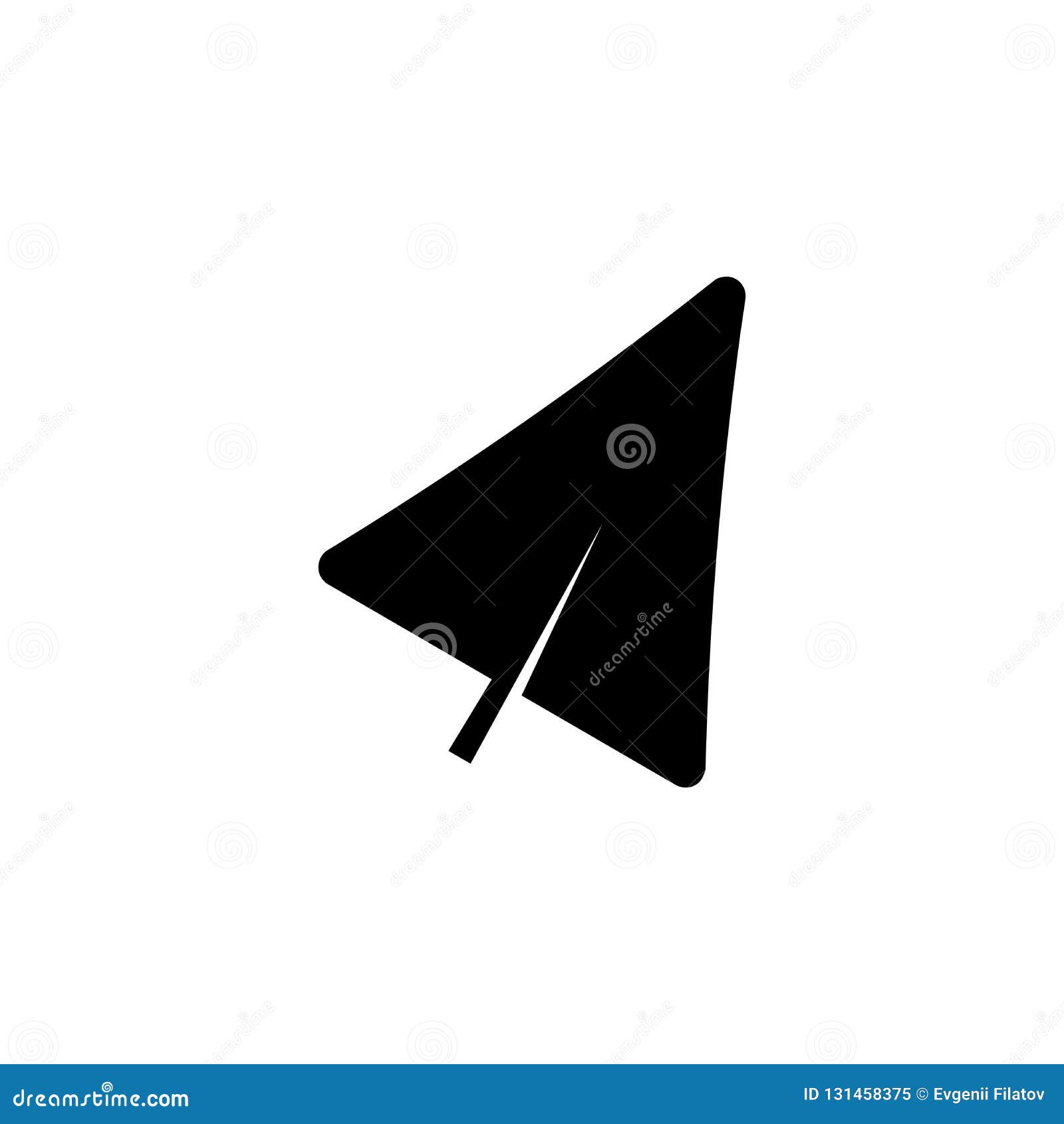 Deltoid leaf flat icon stock vector. Illustration of simple - 131458375