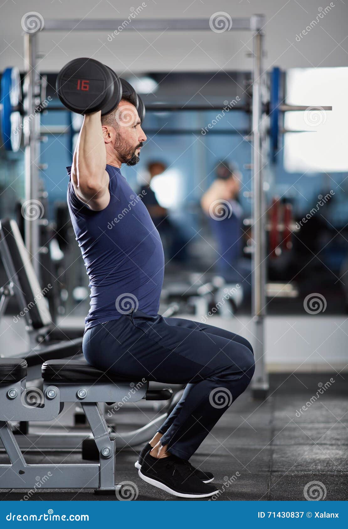 Delts Workout with Dumbbells Stock Image - Image of leisure ...