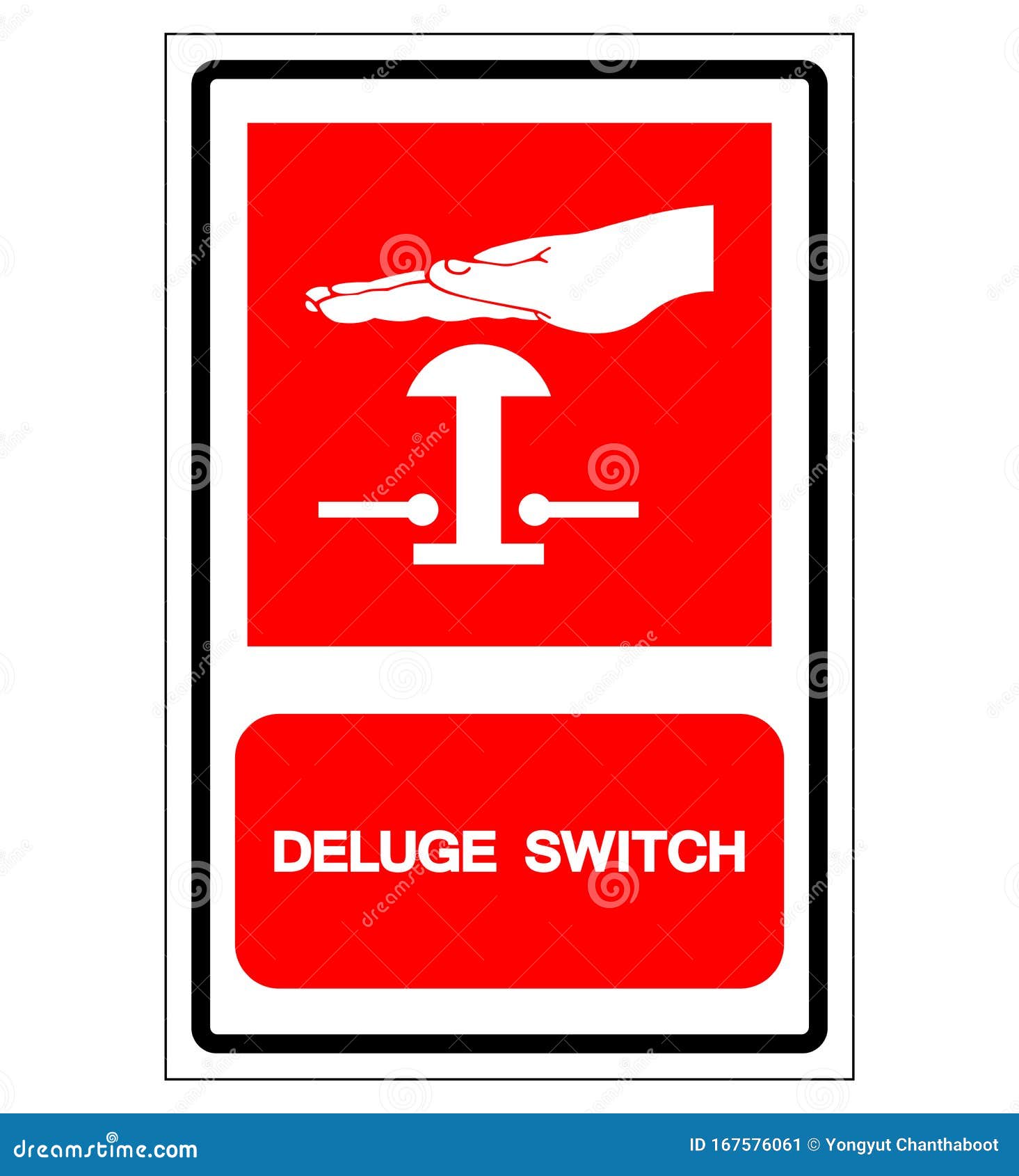 Deluge Switch Symbol Sign, Vector Illustration, Isolate On White ...