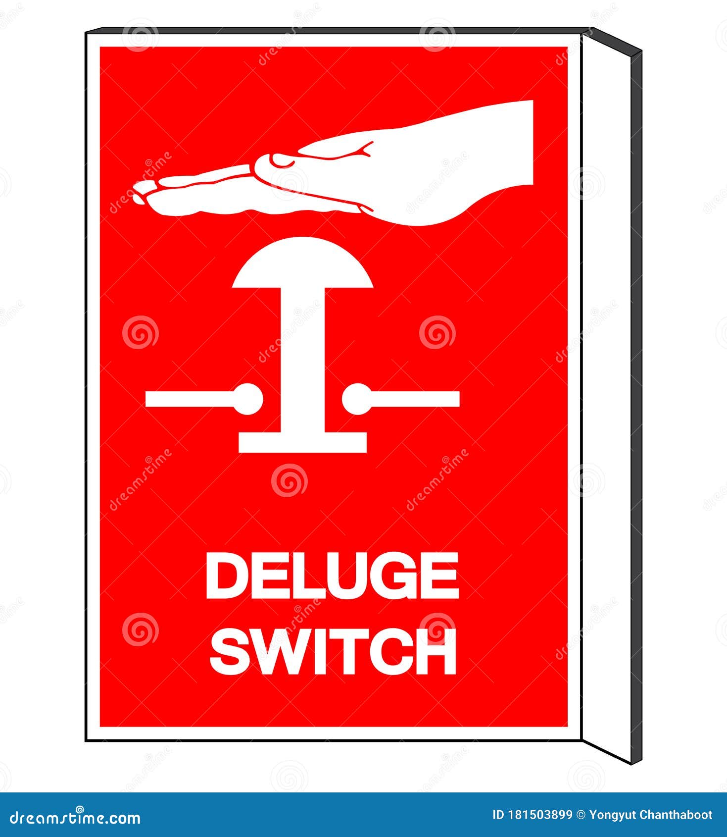Deluge Switch Symbols Sign Isolate On White Background,Vector ...