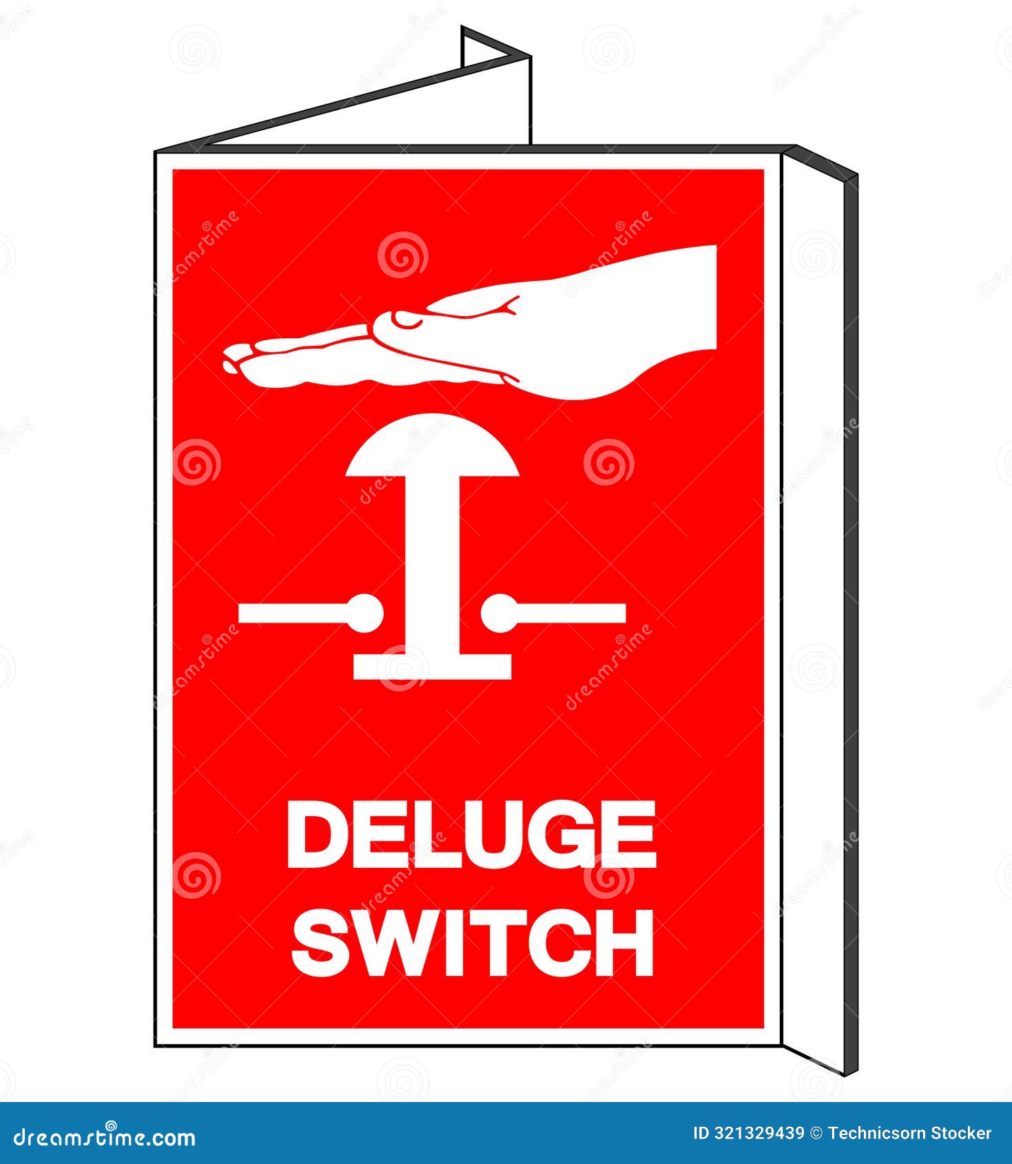 Deluge Switch Symbol Sign, Vector Illustration, Isolate On White ...