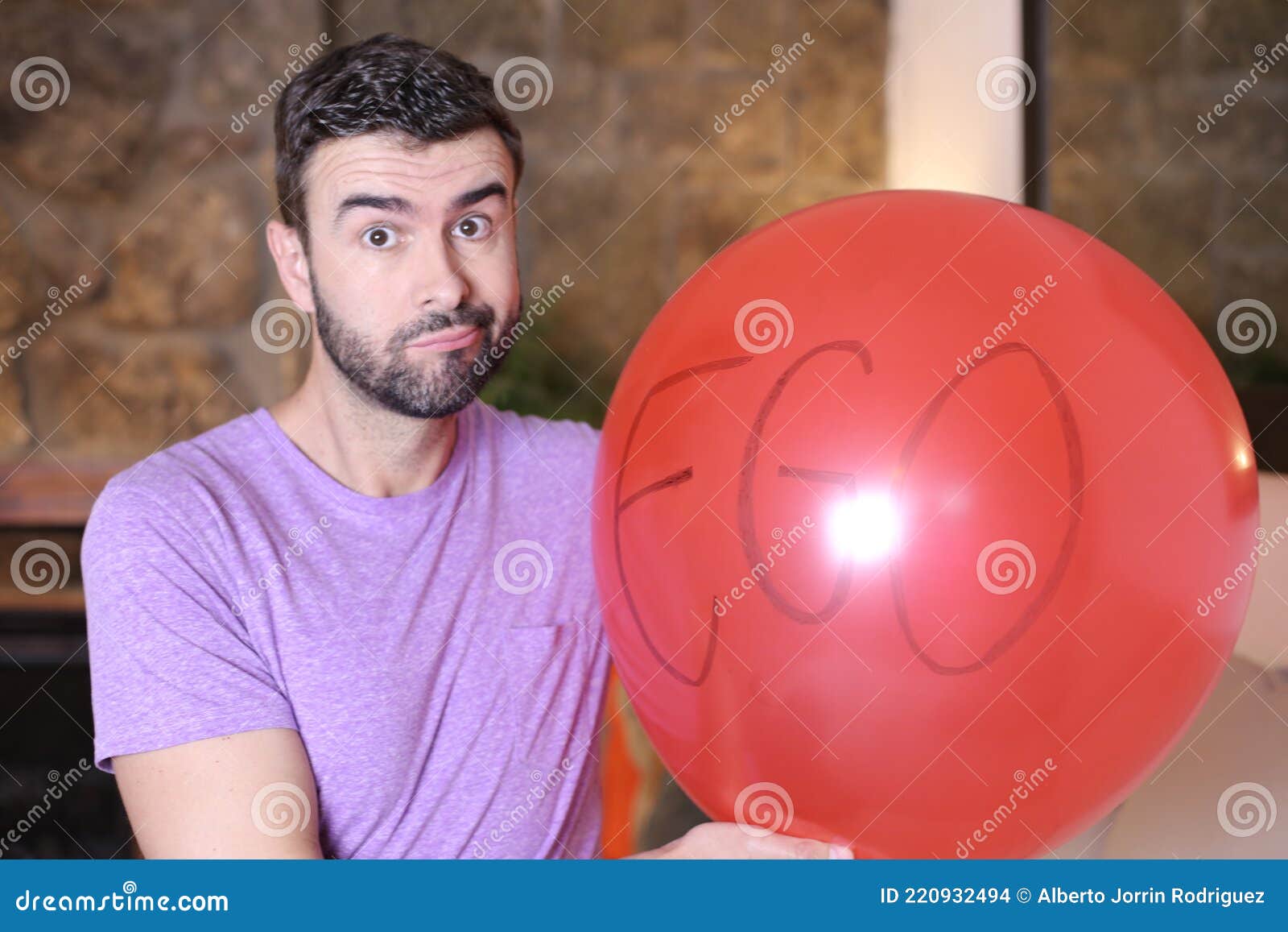 Delusional Man with an Inflated Ego Stock Photo - Image of human ...